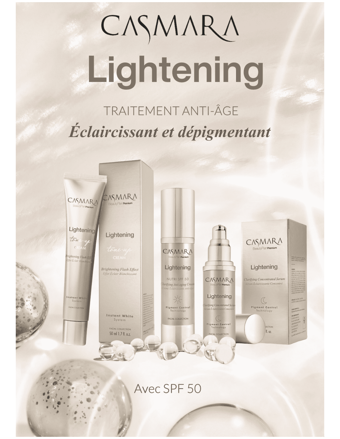 Lot de 10 doses d'essai Lightening Crème Flash Tone