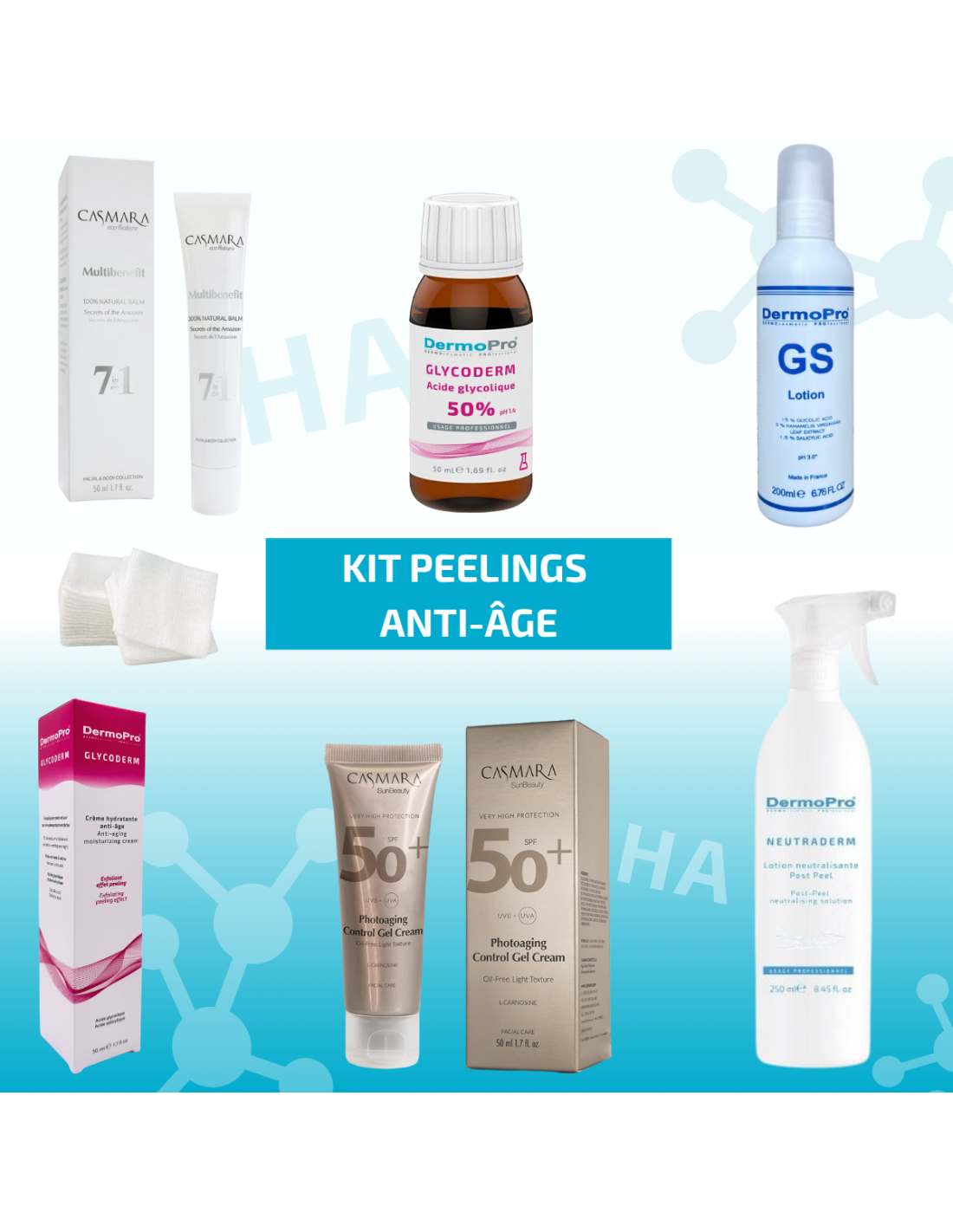 Kit Peeling Anti-Âge Complet – Soin Professionnel DermoPro